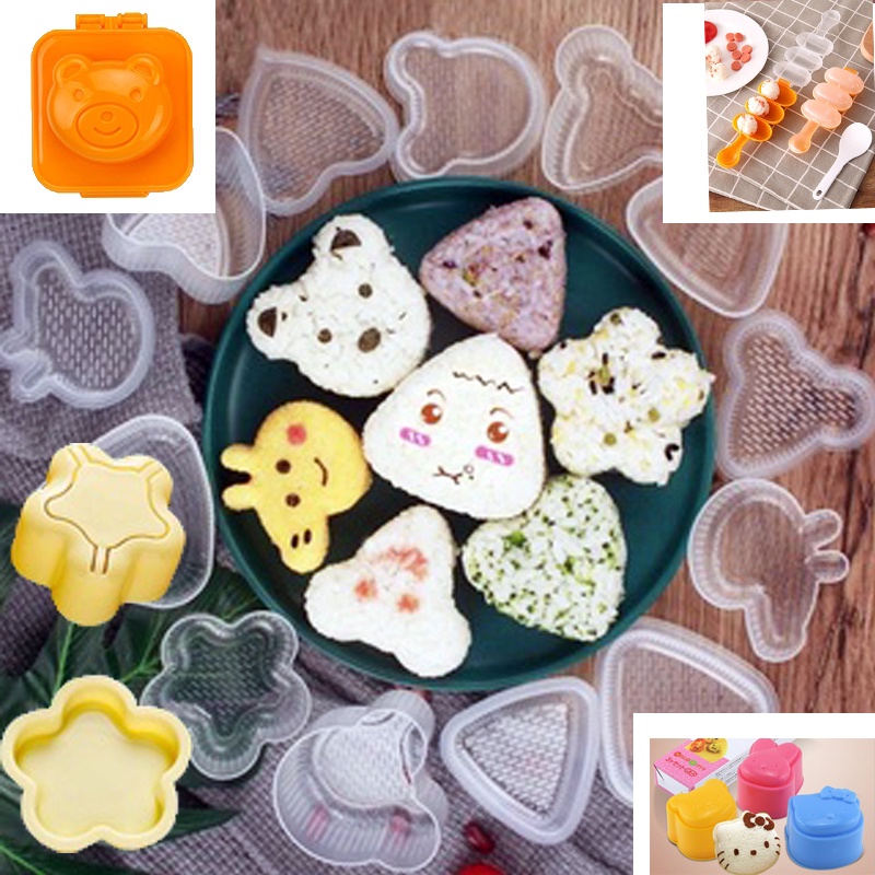 [houpingshop] DIY Rice Ball Mould cute Cartoon Sushi Maker Bento Mold ...