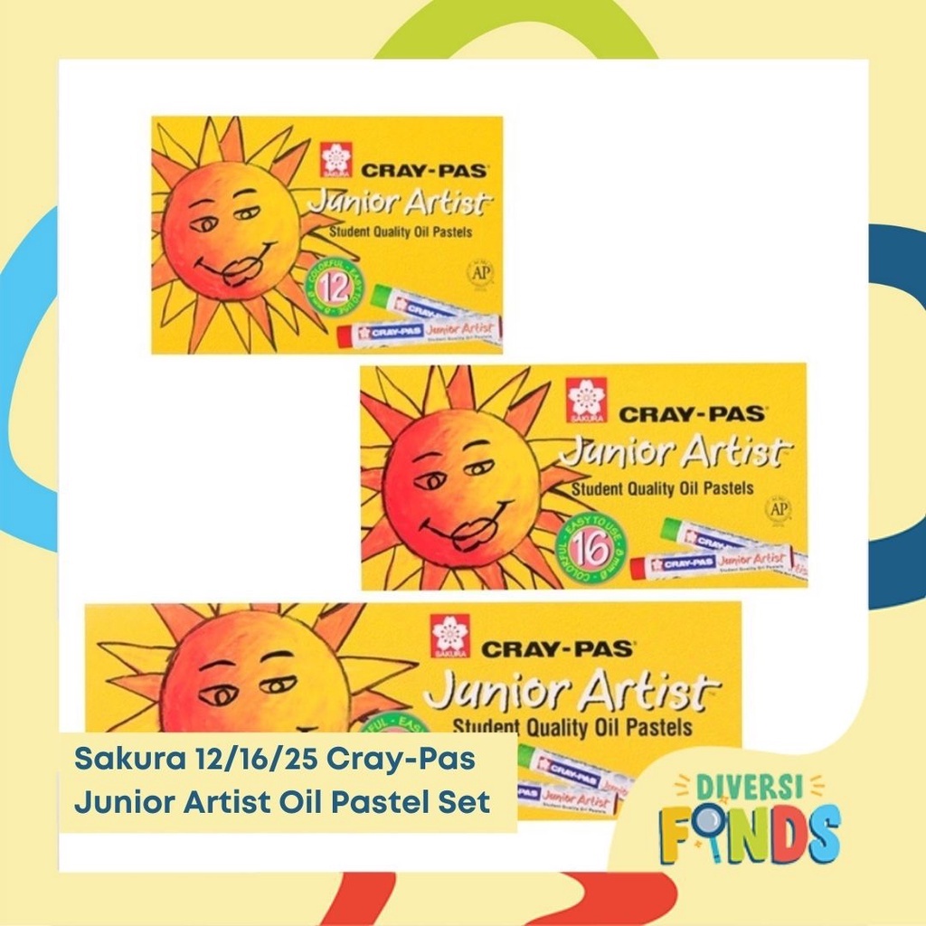 Sakura 12's/16's/25's Cray-Pas Oil Pastel Set For Artist | Shopee ...
