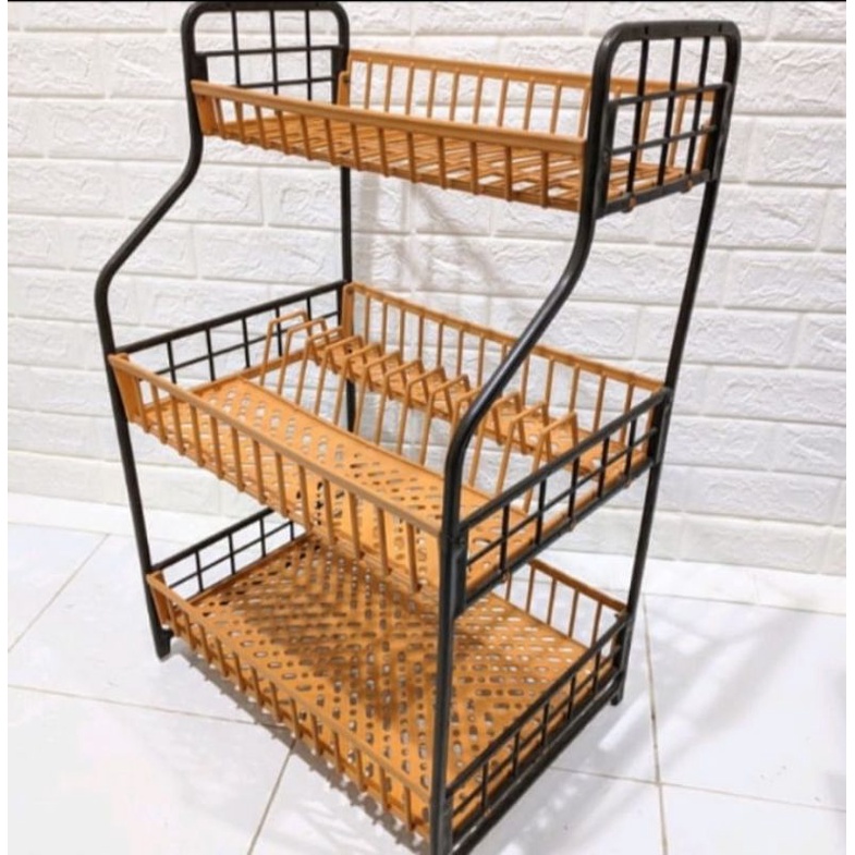 Brown plastic plate rack with bolt model | Shopee Philippines