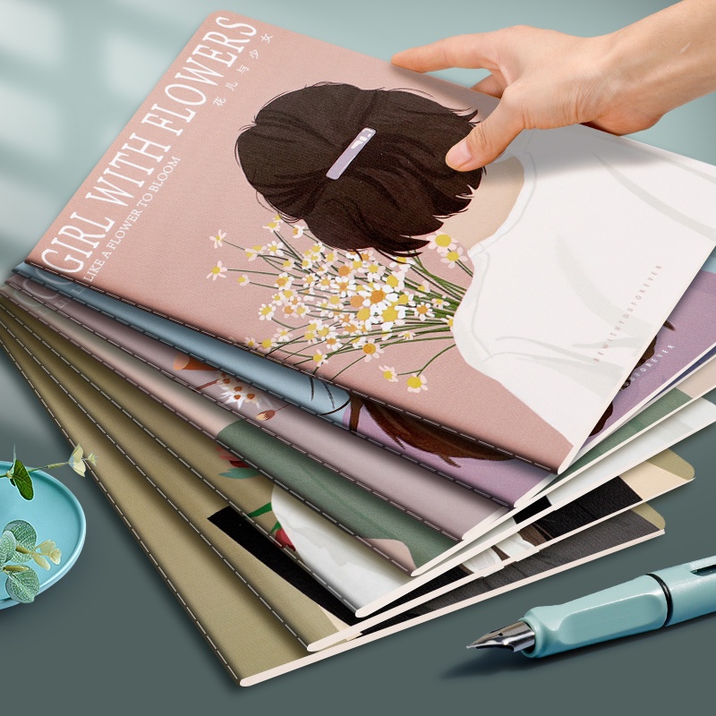 50Sheets INS A5 Grid&Maiden Notebook 1PCS Notepad School Office Supplies(Random Delivery Per ...