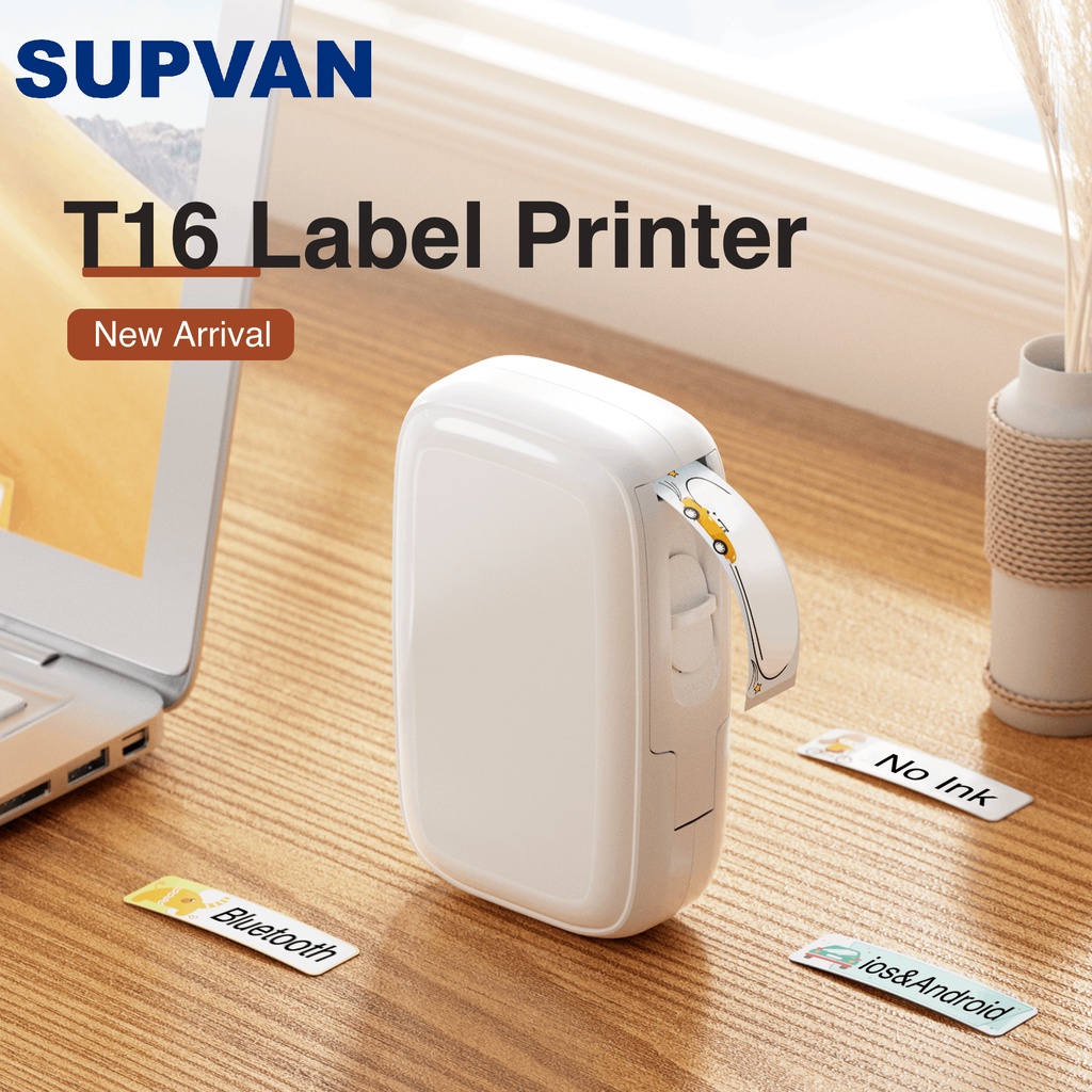 SUPVAN T16 Label Maker Mini Thermal Label Printer Wireless Bluetooth ...