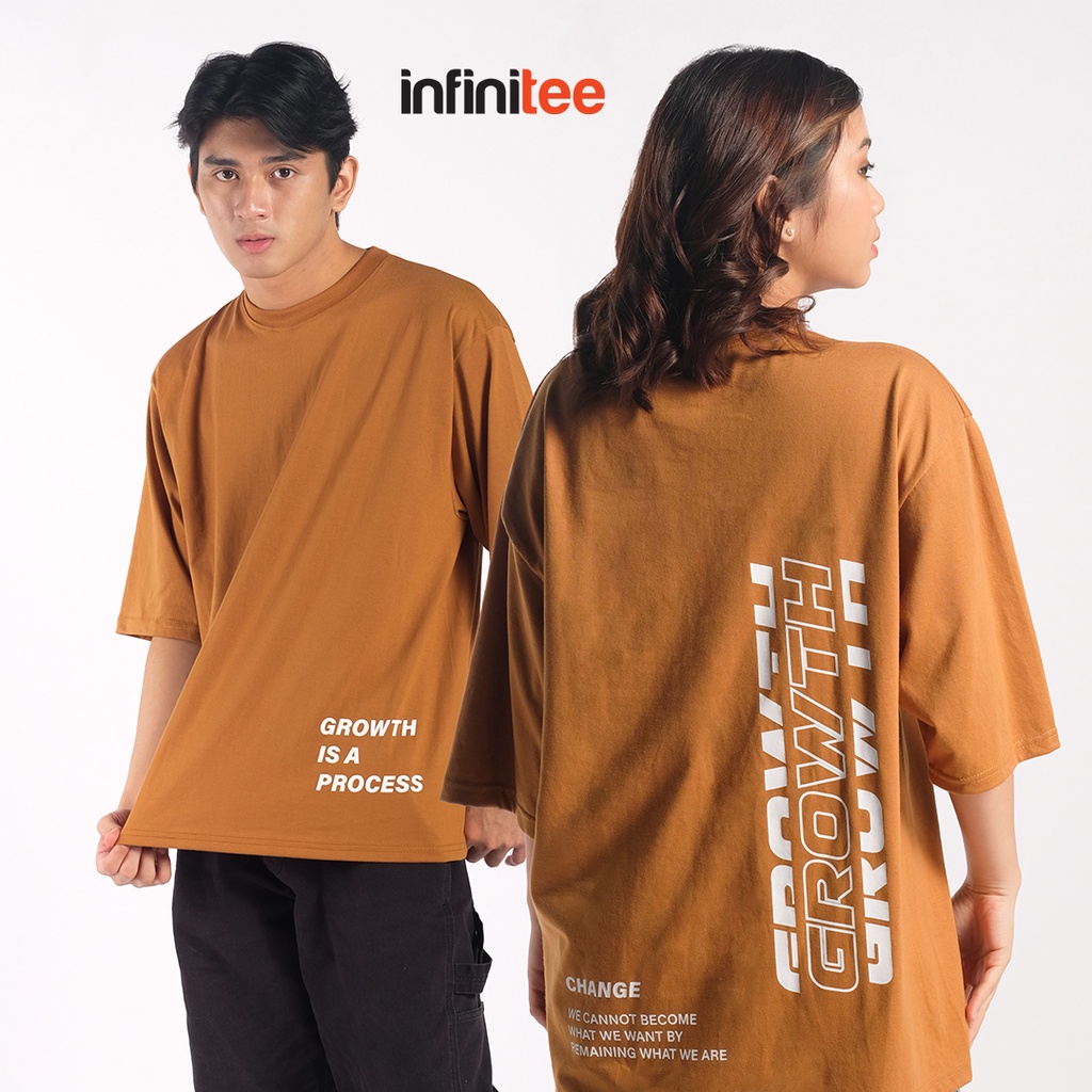 Infinitee Growth Oversized T Shirt For Men Women Oversize Brown Plus Size Shirt Top Tops Tshirt ...