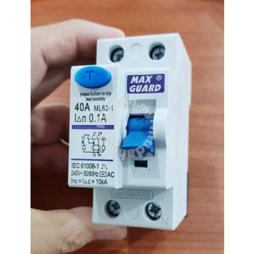 Maxguard RCCB 2 Pole 100mA 40Amp | Shopee Philippines