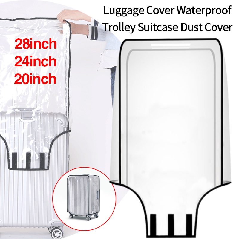 18"/20"/24"/28"/30" PVC Transparent Travel Luggage Protector Suitcase ...