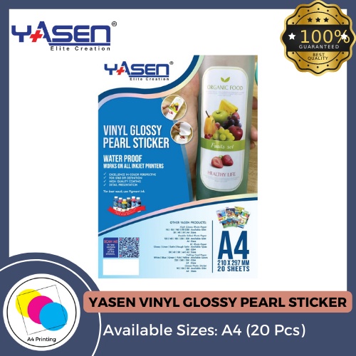 20 pieces each of Yasen's vinyl transparent, vinyl glossy, and vinyl ...