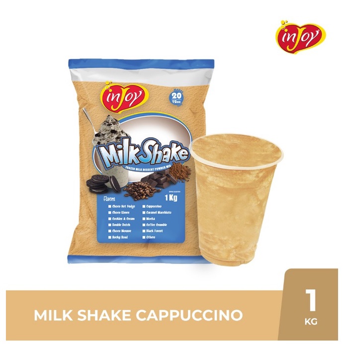 INJOY Milk Shake Cappuccino | Instant Powder Milk Drink 1kg | Shopee ...