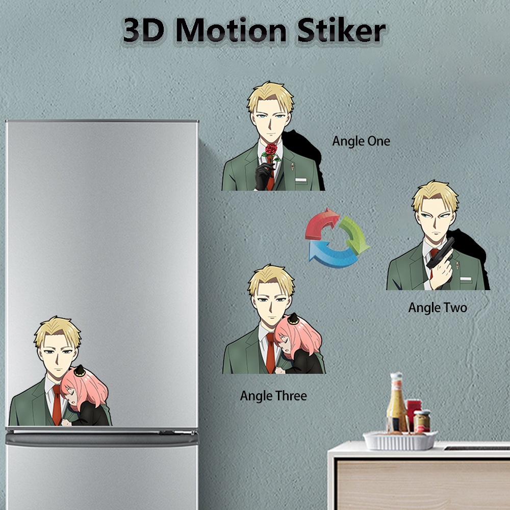 Loid Forger Spy X Family Anime 3D Motion Stickers Self-adhesive ...