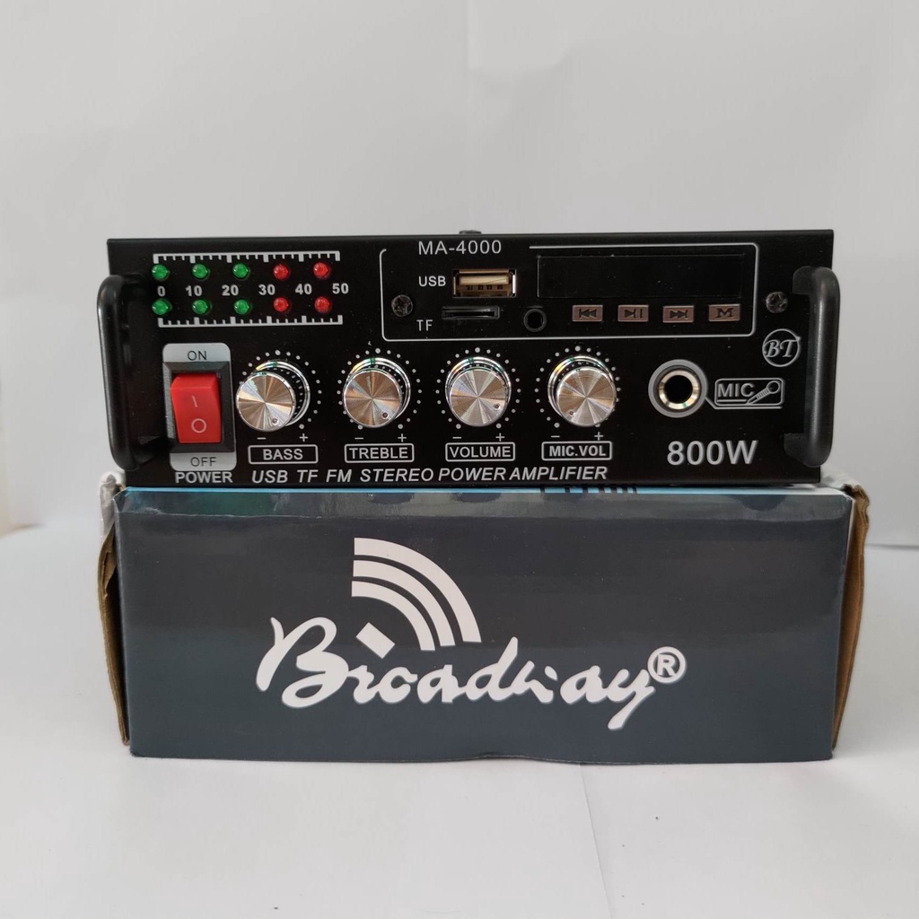 BROADWAY MA-4000 USB TF STEREO POWER AMPLIFIER 800W | Shopee Philippines
