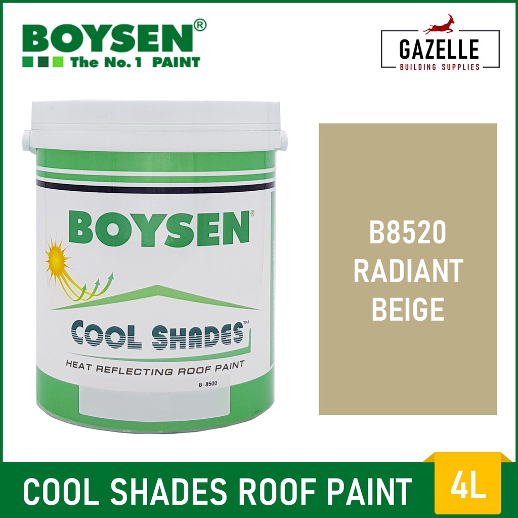 Boysen Cool Shades Roof Paint - 4L ( 7 Colors Available ) | Shopee ...