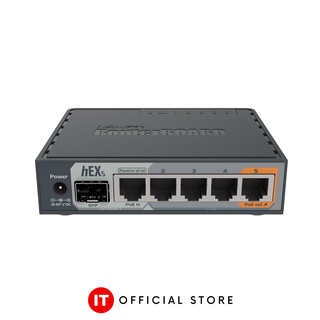 MikroTik hEX S RB760IGS 5 Port Gigabit Router with SFP Port and PoE Out ...