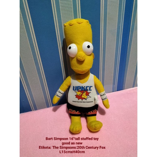 The Simpsons - Bart Simpson Character Stuffed Toy ORIGINAL PRELOVED ...