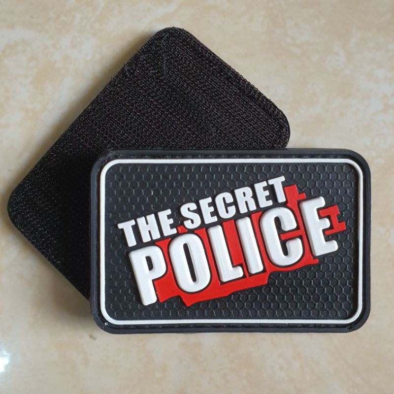 Patch rubber logo Writing the secret police/polri/police/velcro rubber ...