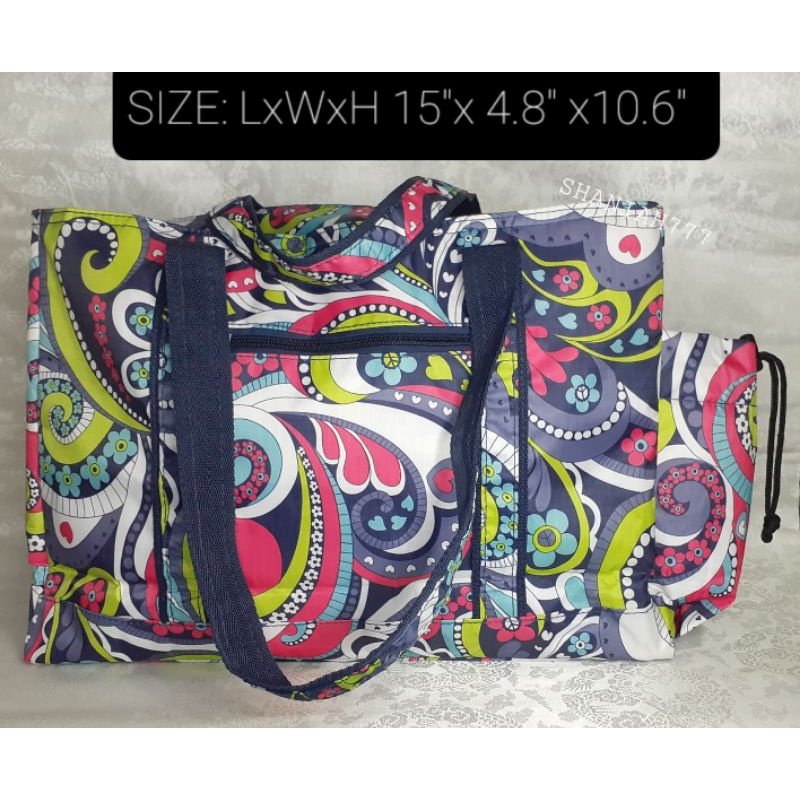Insulated Floral Reusable Grocery Picnic Shopping Tote Bag | Shopee ...