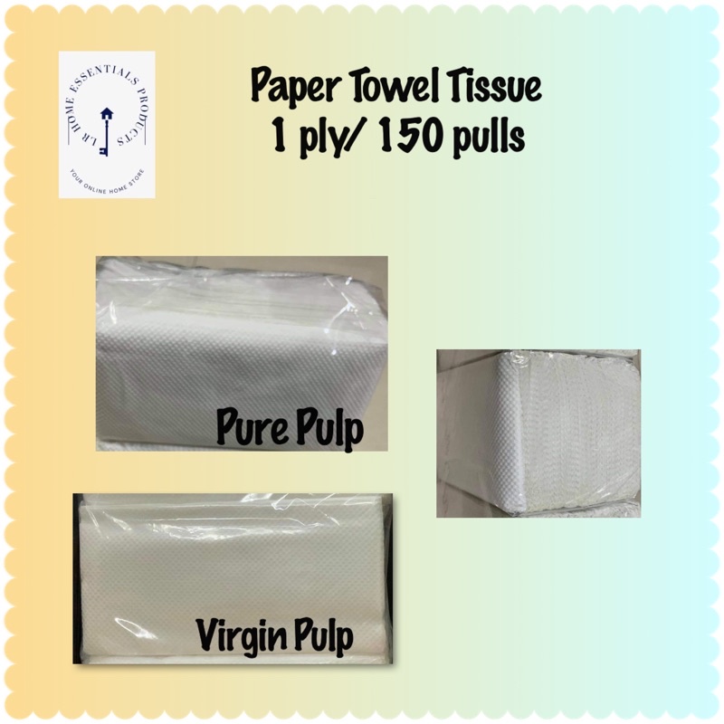 Paper Towel pure pulp / virgin pulp 1 ply 150 pulls | Shopee Philippines