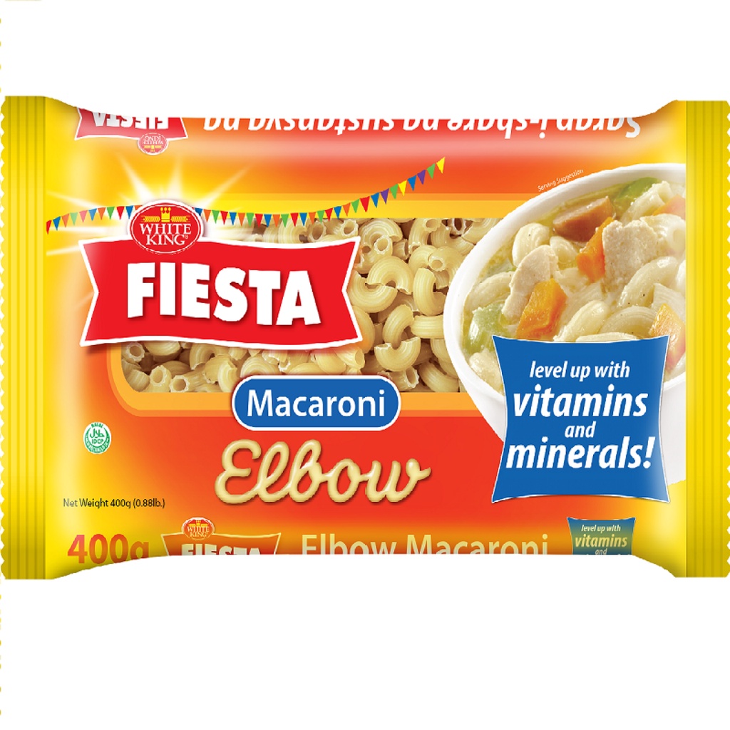 White King Fiesta Elbow Macaroni 400g | Shopee Philippines
