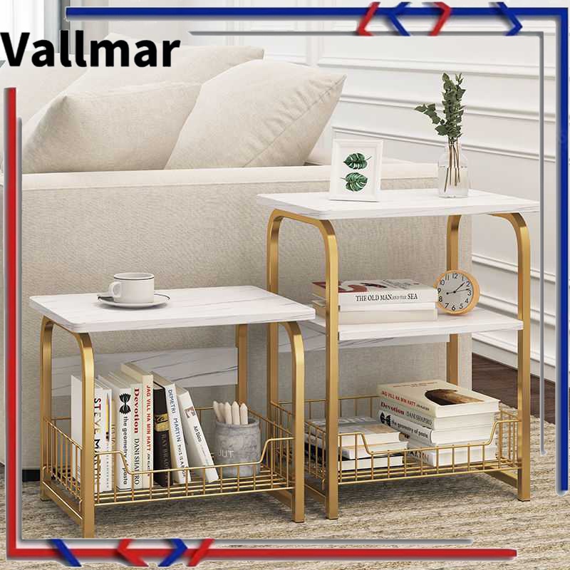 ️COD️ 3-Tier Side Table Sofa side Bedside Cabinet Coffee table Veneer ...