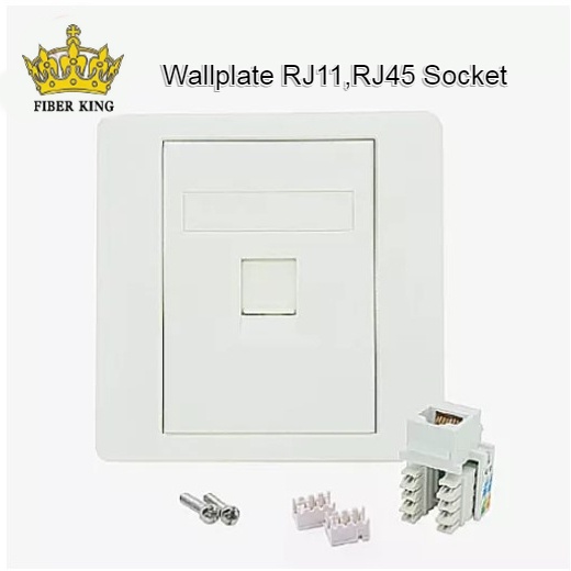 Allan Wallplate RJ11 RJ45 Socket Wall Mount Faceplate,1 Port RJ45 ...