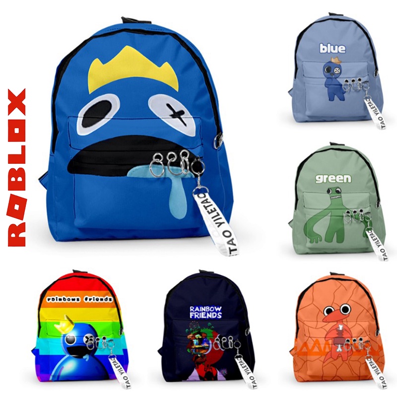 Roblox Rainbow Friends Cartoon Backpack Kids Rucksack Students ...