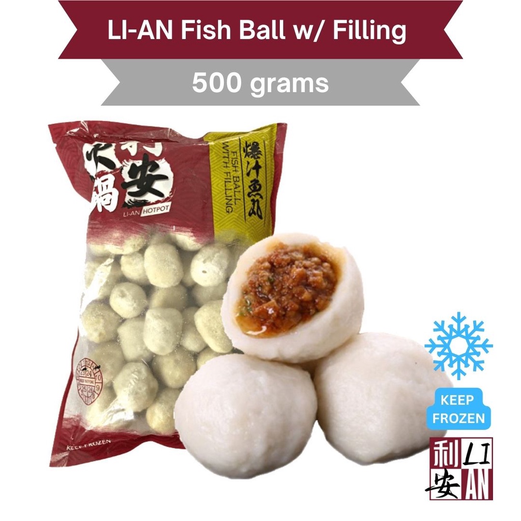 LI-AN Fish Ball with Filling 500g for Hotpot Shabu Shabu | Shopee ...