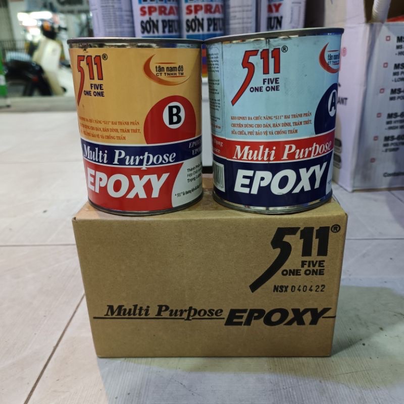Ab Epoxy 511 multi-purpose glue 2 components industrial adhesive for ships, construction iron ...