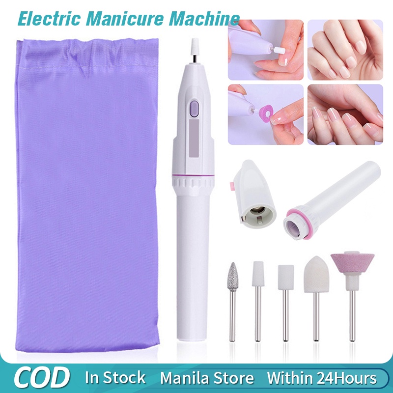 Portable Electric Nail Drill Mini Nail Buffer Fingernail Grinder Art ...
