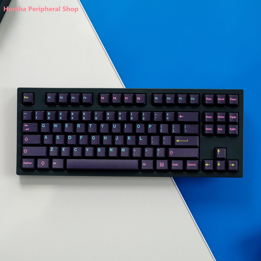 Miami Nights keycaps 120 keys Dye-Sub PBT Material Cherry profile ...