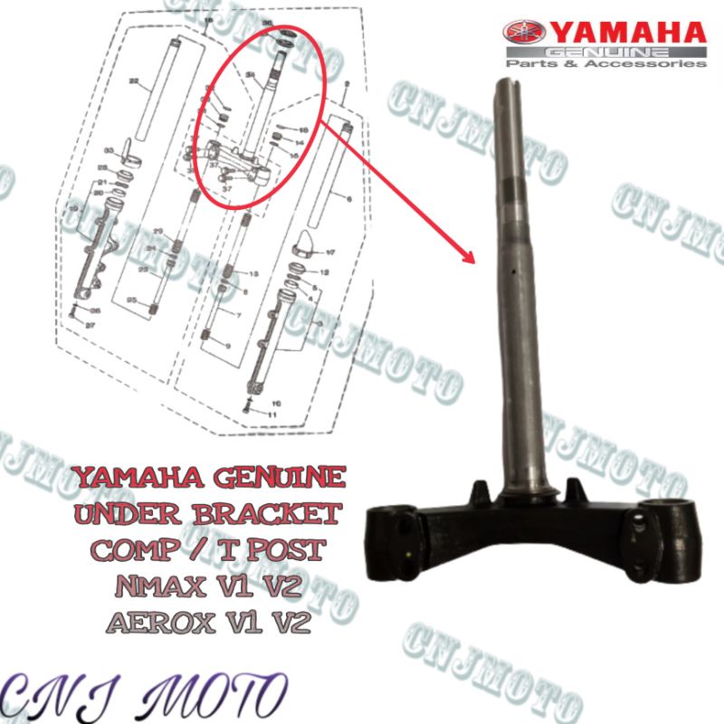 UNDER BRACKET ( T-POST) NMAX V1 V2 AEROX V1 V2 | Shopee Philippines