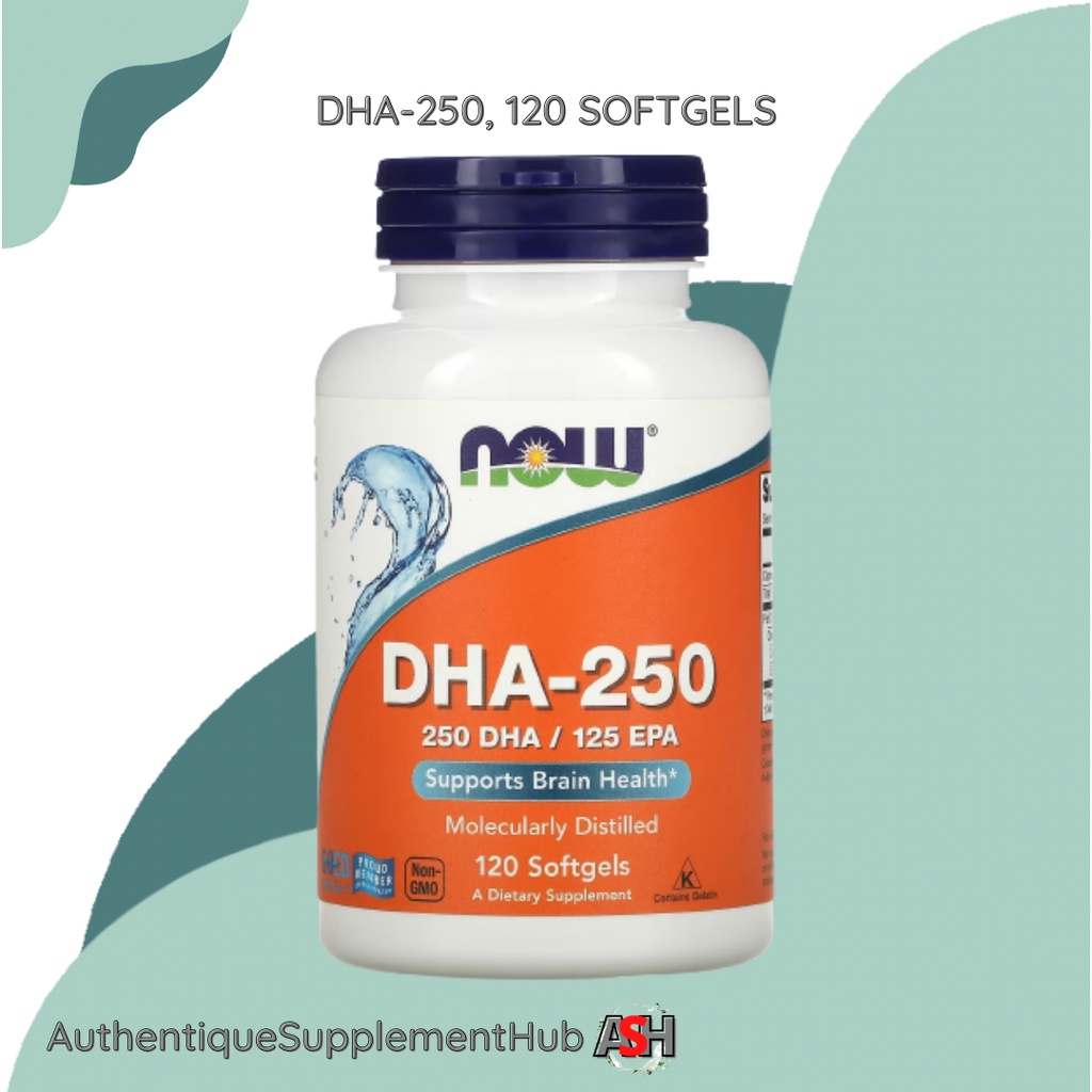 NOW Foods, DHA-250, 120 Softgels - Supports Brain Health - Molecularly ...