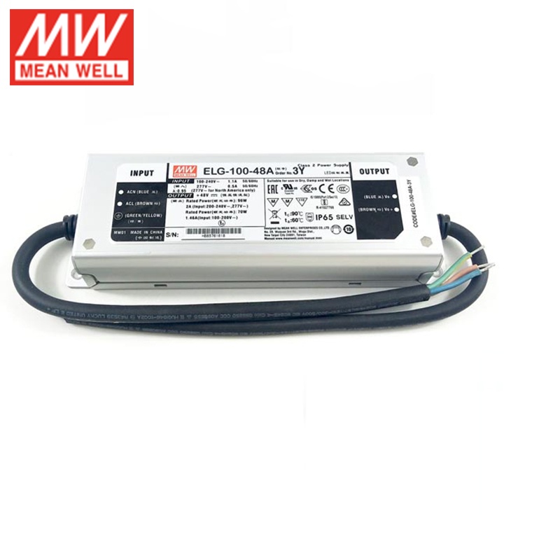 MEAN WELL ELG-100-48A-3Y 96W 2A 48V LED Power Supply 110V220VAC To 48V ...