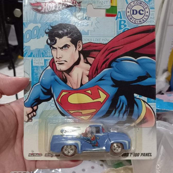 Hotwheels 56 Ford F-100 Panel DC Comics Superman Rubber Tires | Shopee ...