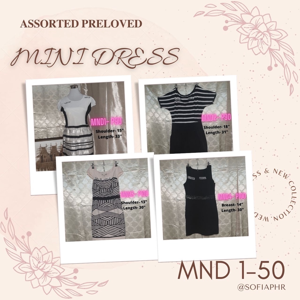 Assorted Preloved Mini Dress for Only P50 | Shopee Philippines
