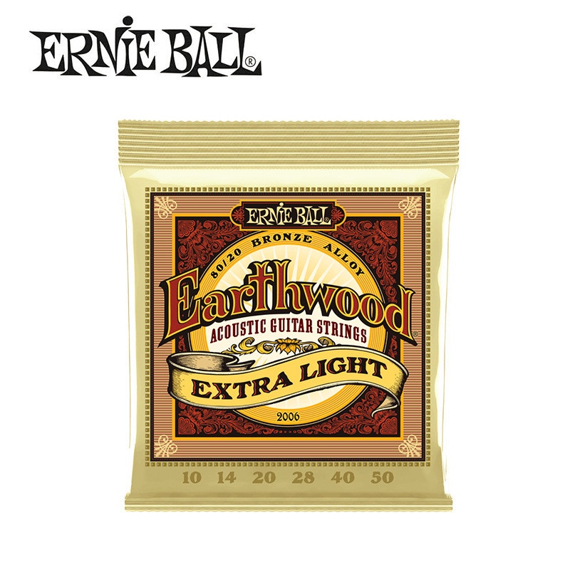 Ernie Ball Acoustic Guitar Strings Set Earthwood Bronze Strings For ...