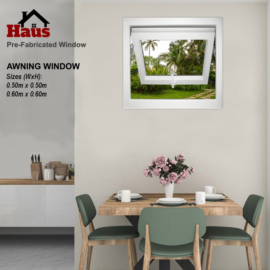 HAUS Pre-Fabricated UPVC Awning Window- Using 6mm Ordinary Clear Glass ...