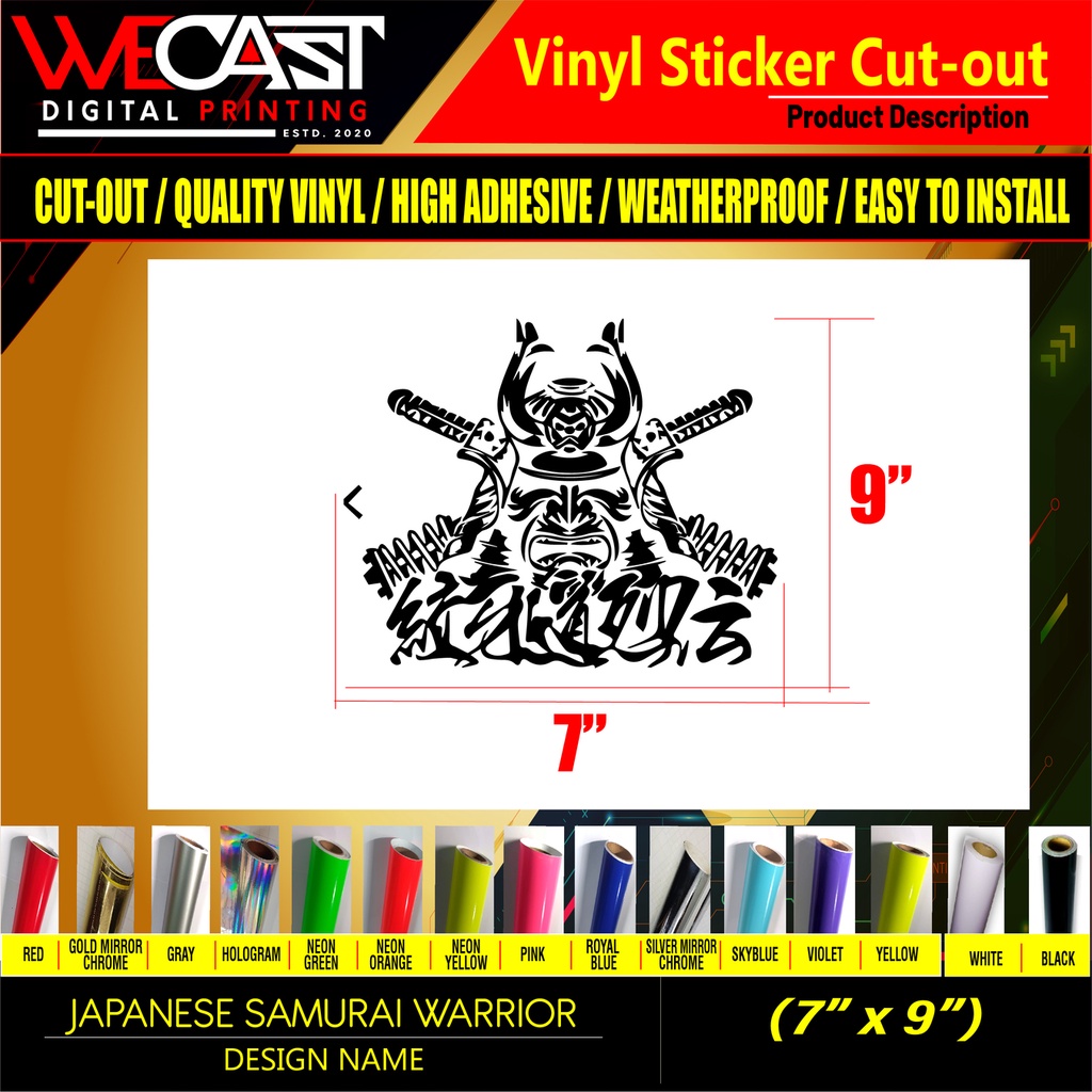 SAMURAI WARRIOR STICKER DECALS | Shopee Philippines