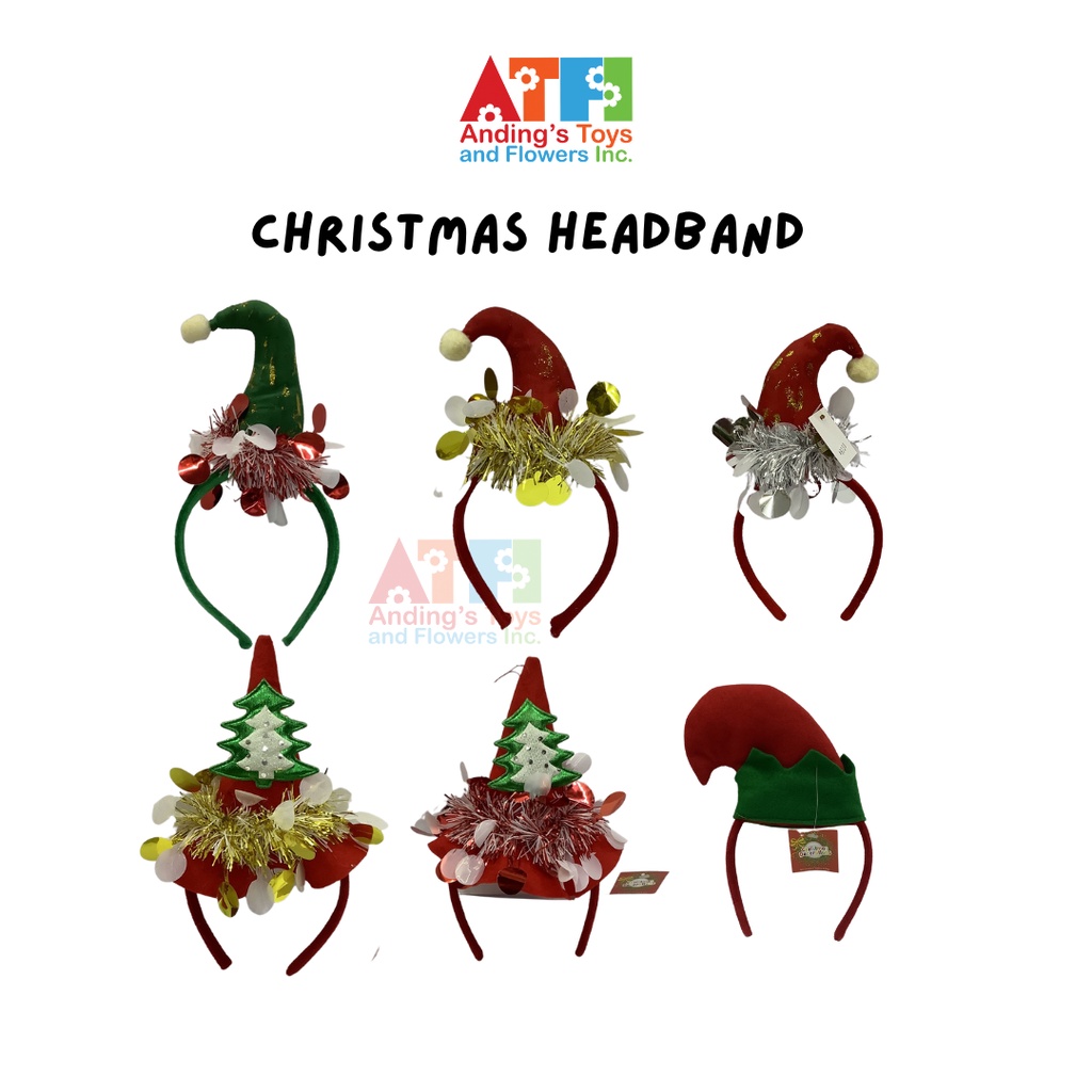Christmas Headband Costume Party Idea Head band Santa Claus Elf Hat ...
