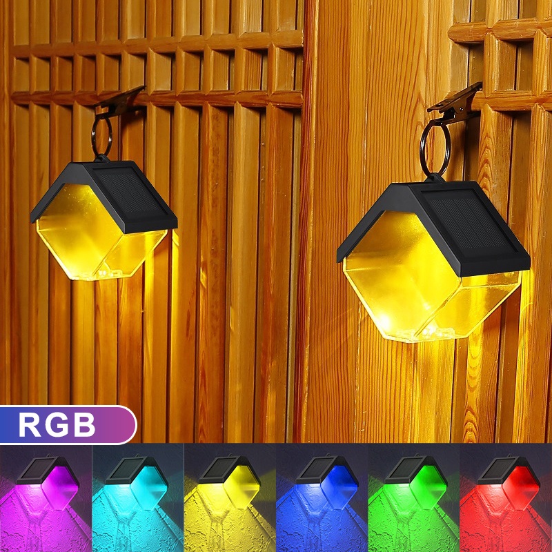 Solar Light Outdoor Wall Light Step Light Waterproof RGB Guardrail ...