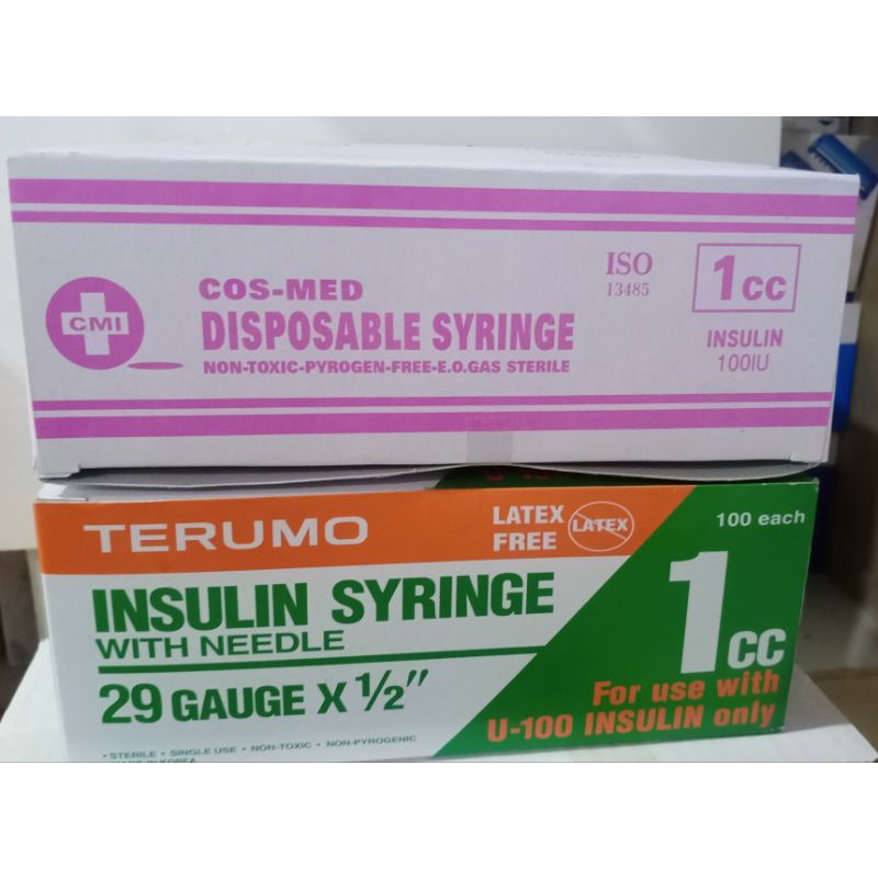 Insulin Syringe 1cc, ½cc 100pcs/box | Shopee Philippines