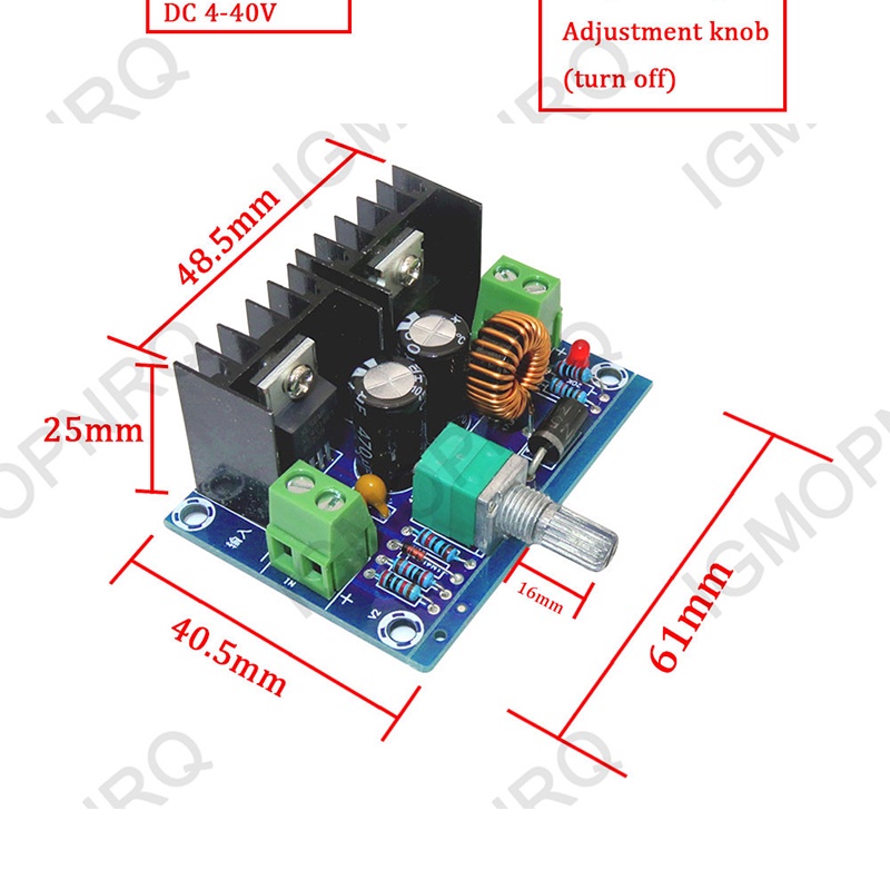 XH-M401 XL4016E1 Voltage Regulator Digital PWM Adjustabl DC-DC Step Down Buck Converter Power ...