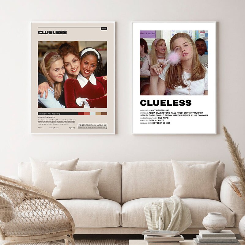 Clueless Amy Heckerling Minimalist Movie Poster Vintage Classic Film ...