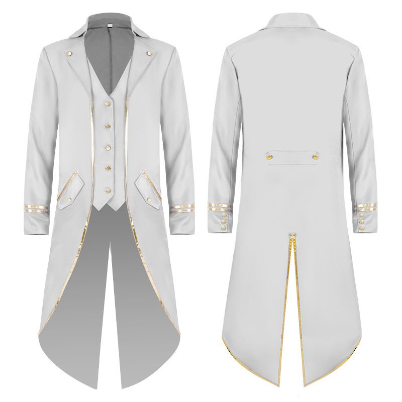 Steampunk Long Tailcoat Tuxedo Medieval Prince Victorian Gothic Coat ...