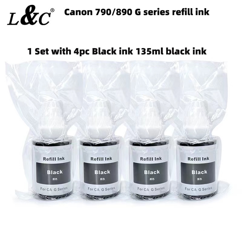 L&C Refill 790 890 Ink Black Dye Ink For Canon G2010 G1010 G2100 Canon ...