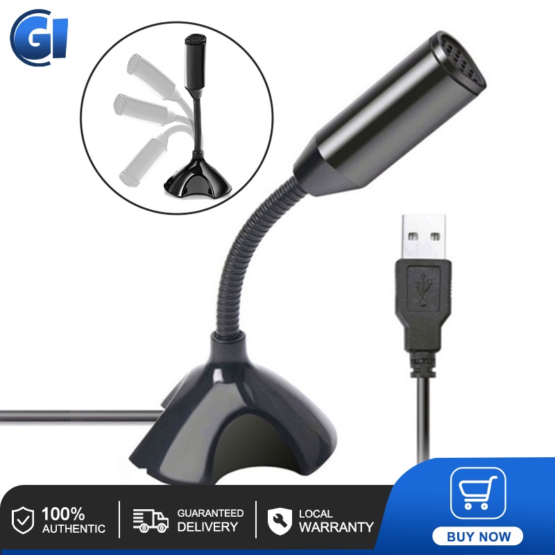 Laptop Usb Microphone Desktop Mic With Holder Mini Mic For PC Computer ...