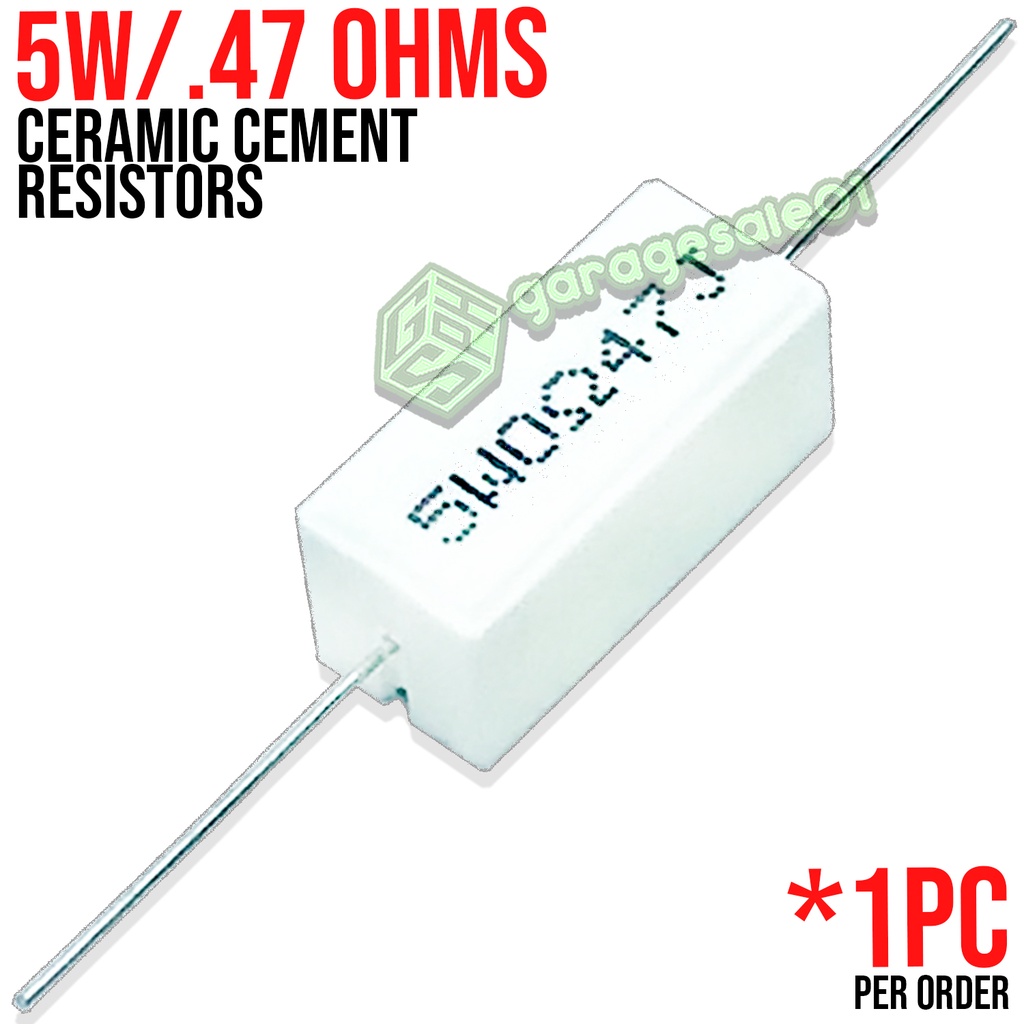 🟡Ceramic Cement Resistors 5W .47 OHMS🟡 | Shopee Philippines