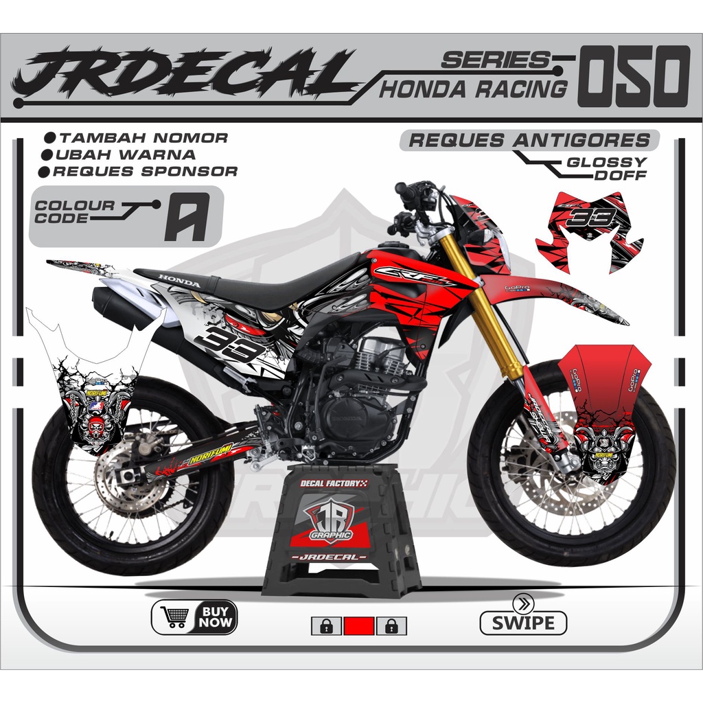 LATEST COOL CRF 150L STICKER DECAL - CRF SUPERMOTO STICKER - CRF 150L ...
