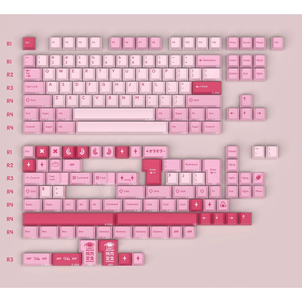 KBDfans Pbt Fans Rim Keycap Cherry Profile Pbt Keycaps Base Kit ...