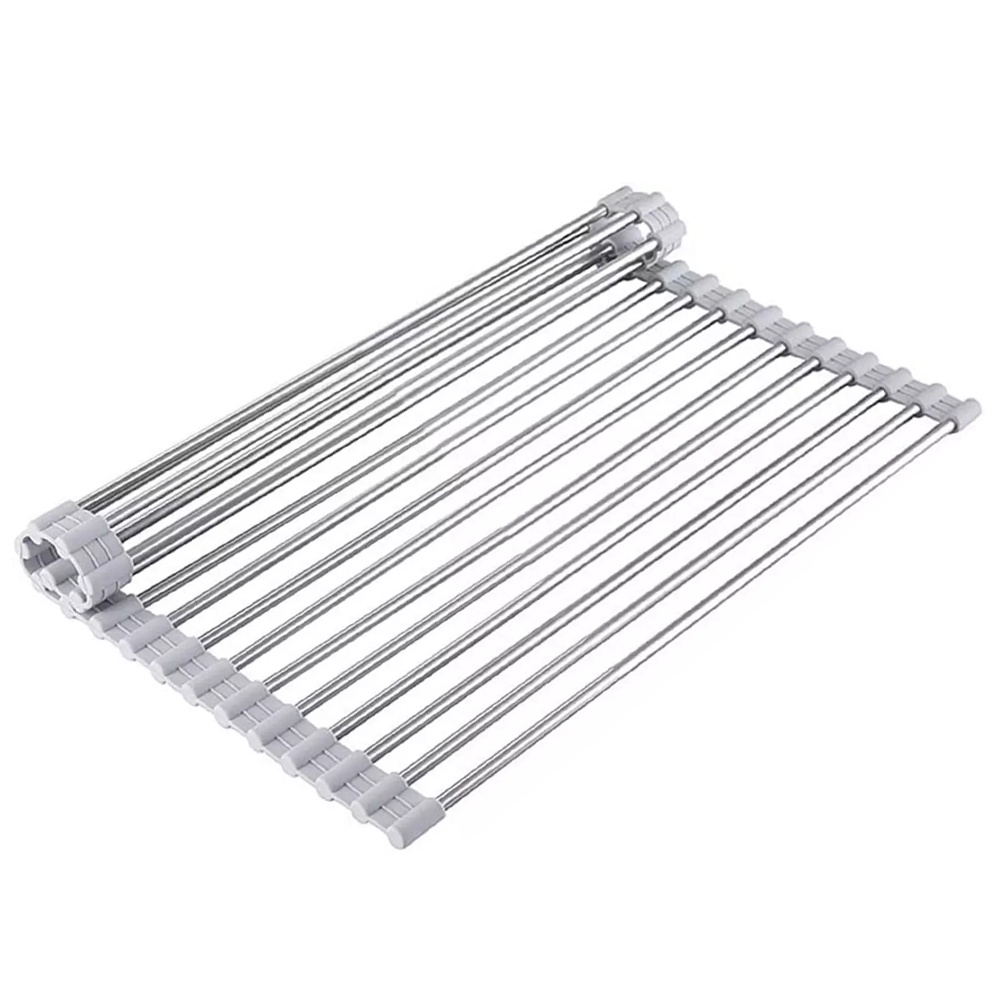 Foldable Dish Rack Over The Sink Drying Rack Stainless Steel Dish ...