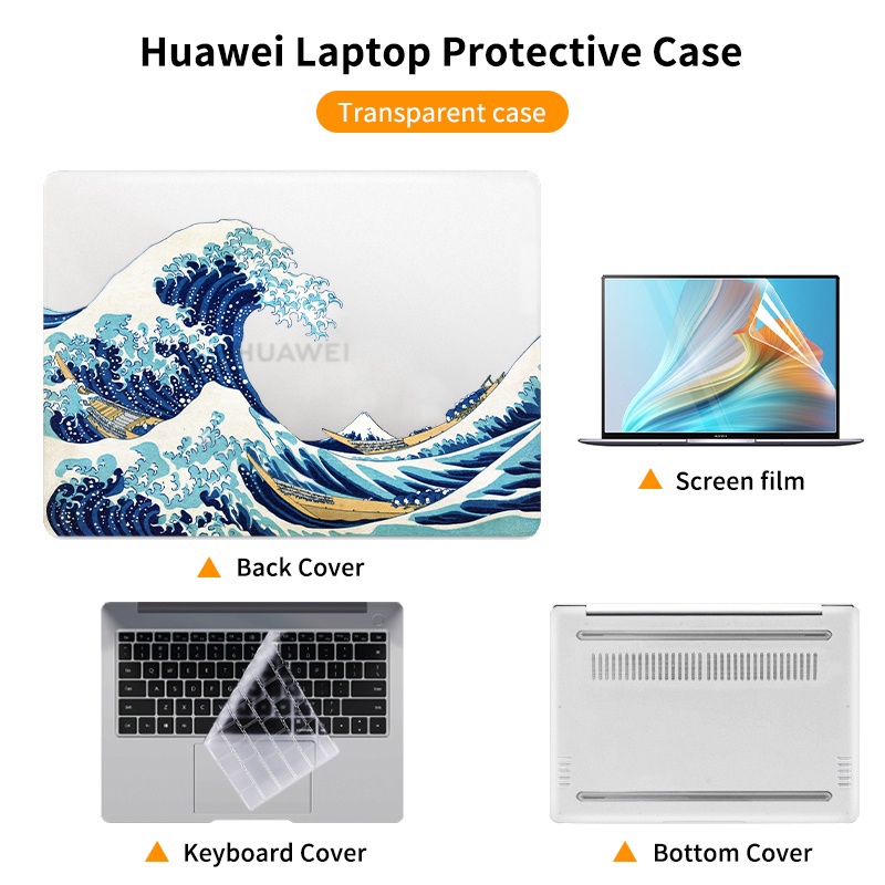 【24h Ship】4 in 1 Huawei Matebook D14 D15 D16 Case Keyboard skin ...