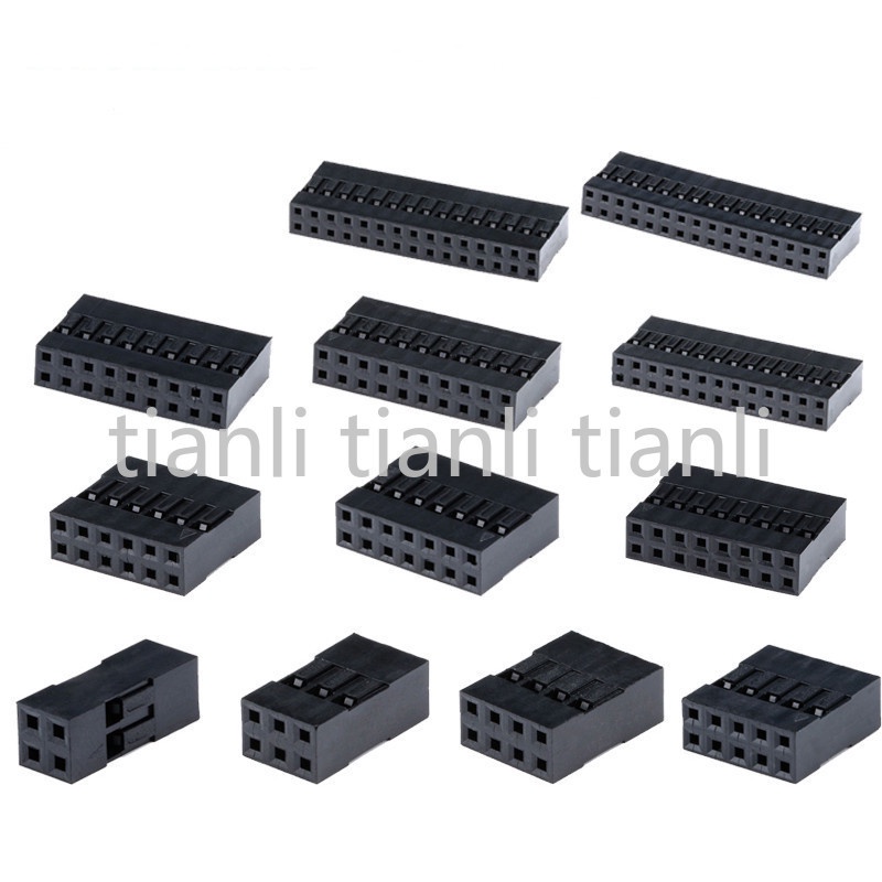 20pcs 2.54mm 2x2/3/4/5/6/7/8/9/10/13/15/16/20Pin Double base Pitch ...
