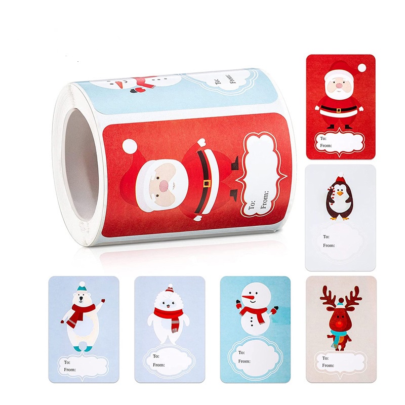 (12 Pieces) Christmas Gift WHITE Label Stickers (Medium Size) | Shopee ...