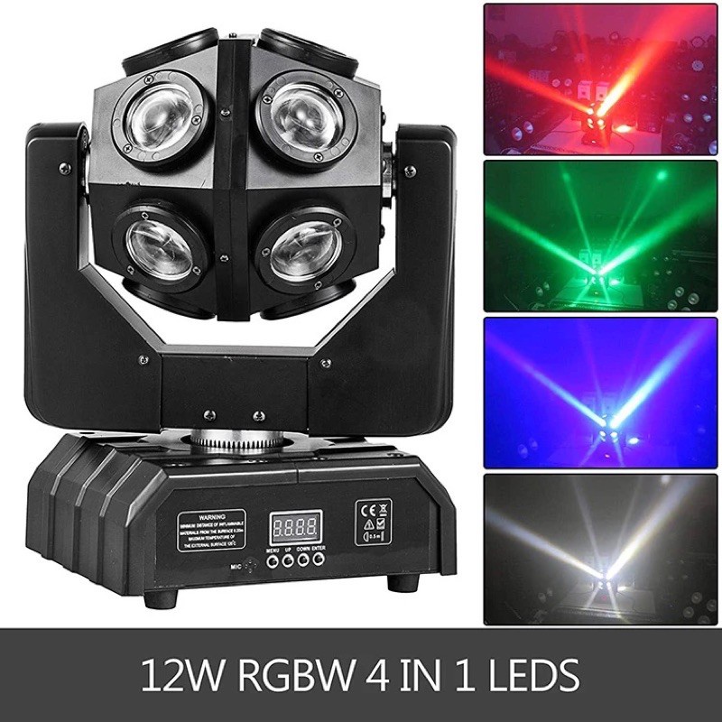 American Live LED Mini Moving Head Disco Stage Light ( RGBW 12pcs. x ...